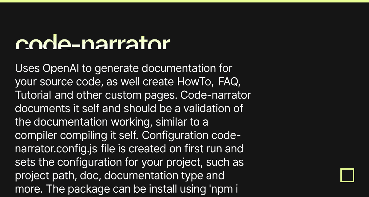 code-narrator - Codesandbox