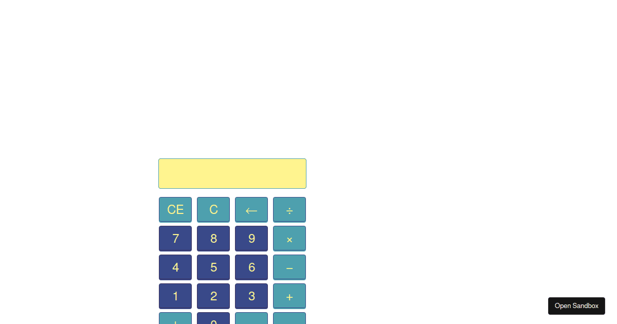 Buggy Svelte Calculator Codesandbox 