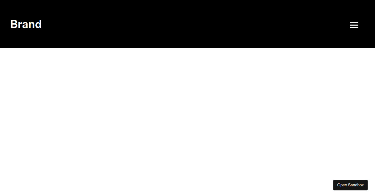 A simple accessible mobile menu in React - Codesandbox
