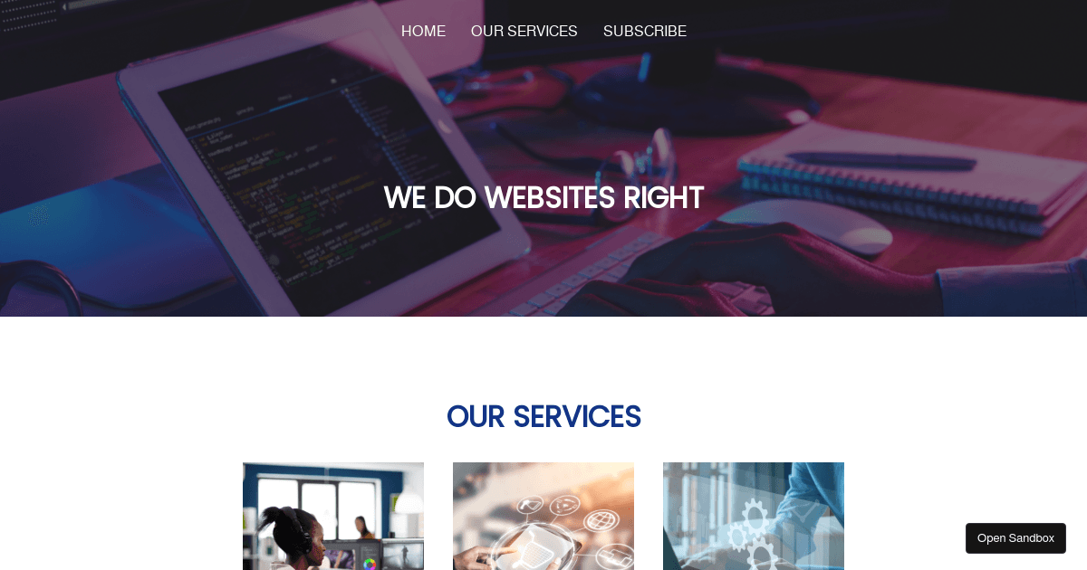 react-landing-page-simple - Codesandbox