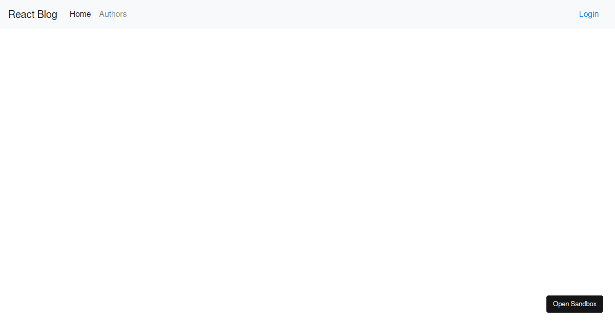 React Blog App Codesandbox