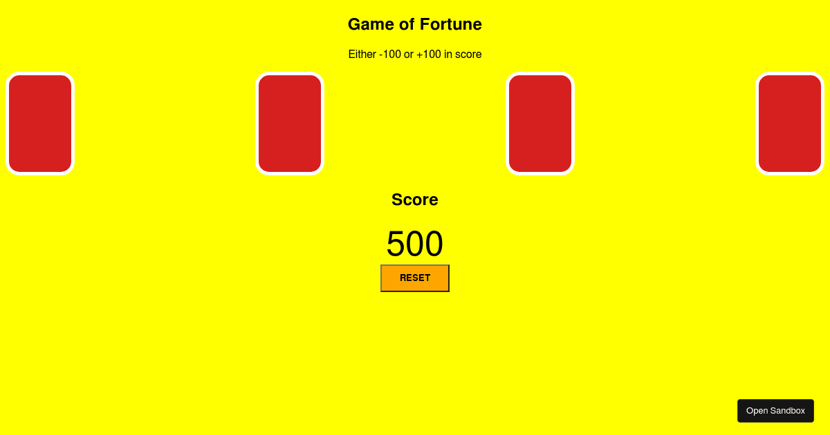 game-of-fortune - Codesandbox