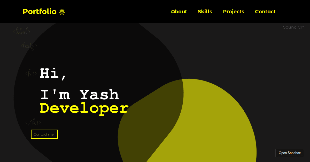 MyResume#Yash - Codesandbox