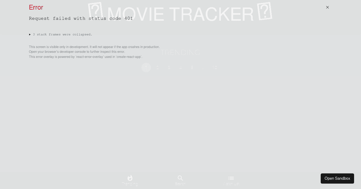 movie-tracker - Codesandbox