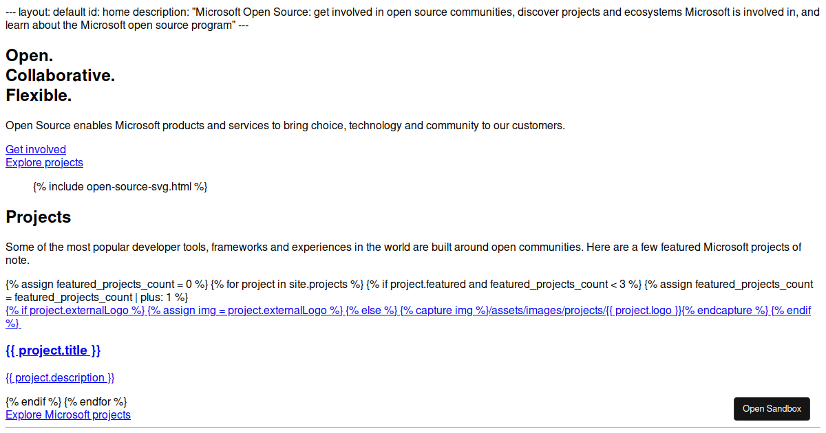 microsoft-opensource - Codesandbox