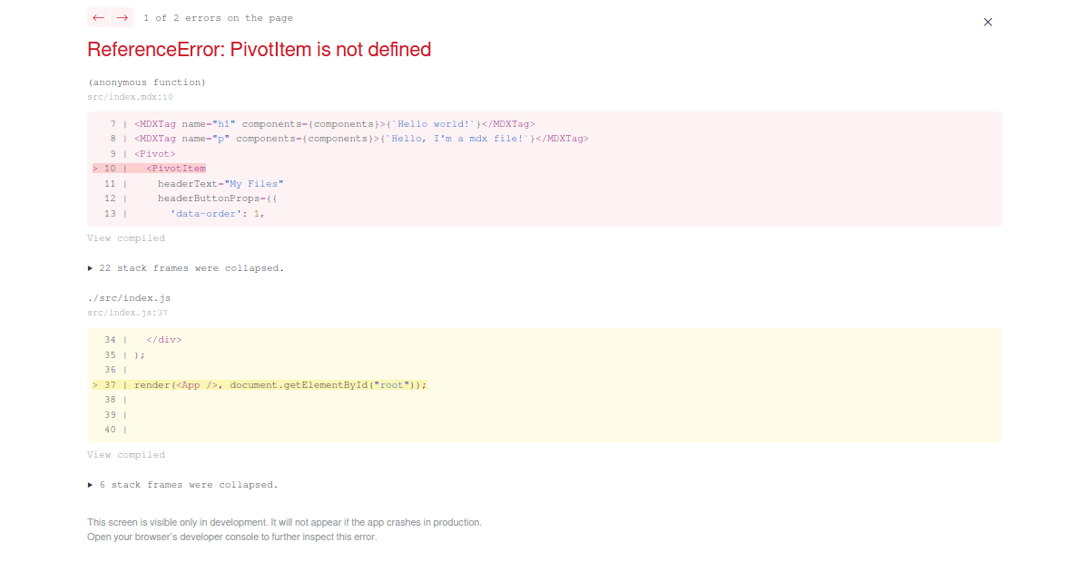 MDX Example (forked) - Codesandbox