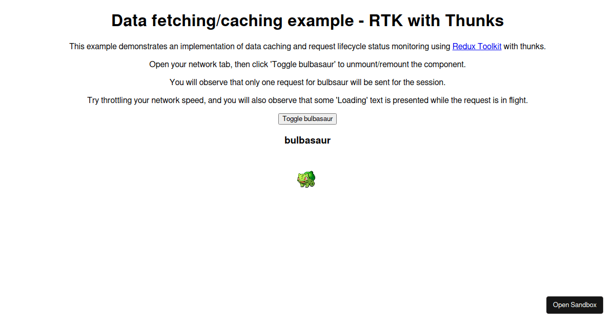 CreateAsyncThunk - Codesandbox