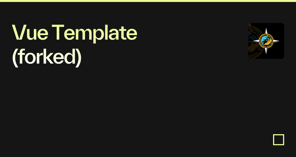 Vue Template (forked) - Codesandbox