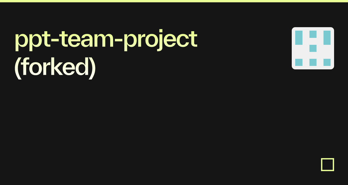 ppt-team-project (forked) - Codesandbox