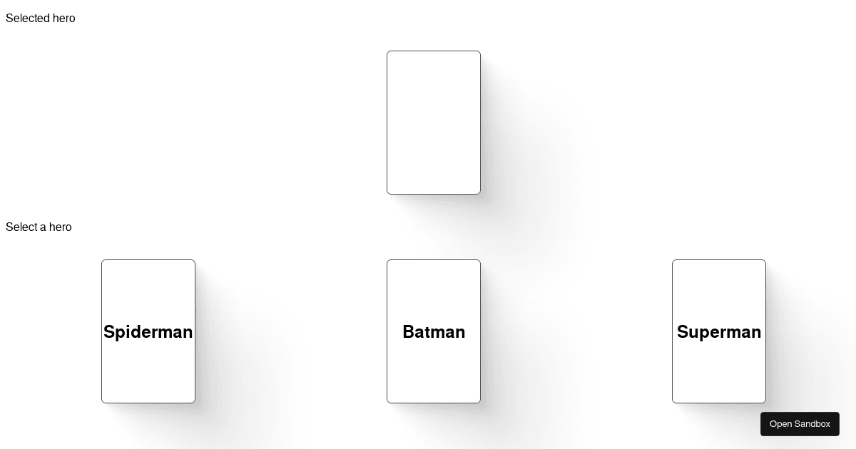 Basic card hand handling - Codesandbox