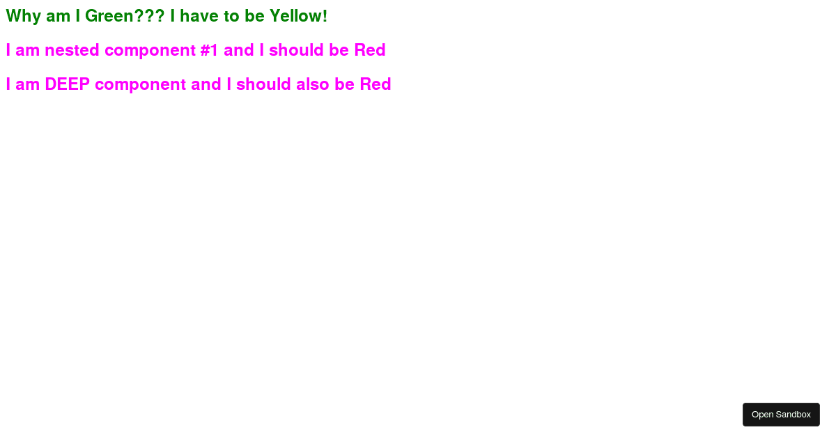 + /deep/ + specificity - Codesandbox