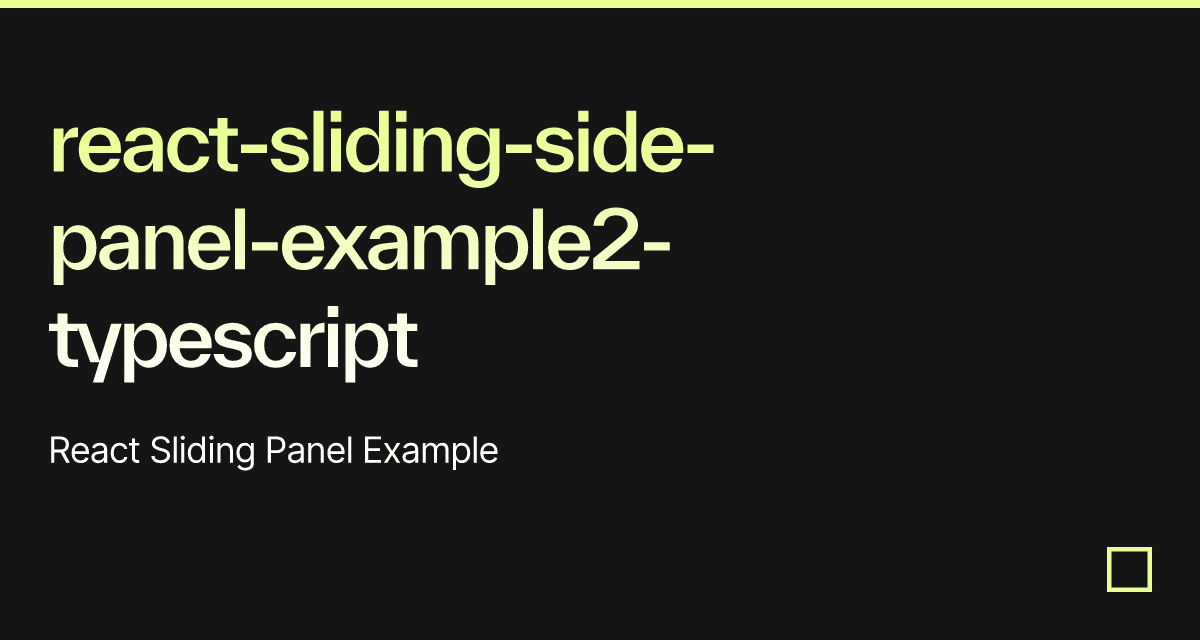 react-sliding-side-panel-example2-typescript - Codesandbox
