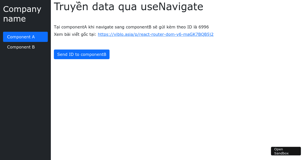 use navigate 4 - Codesandbox