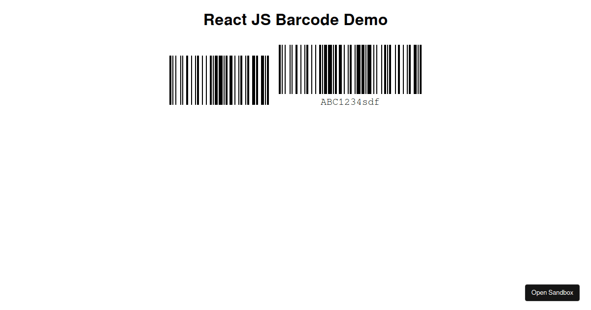 react-jsbarcode (forked) - Codesandbox