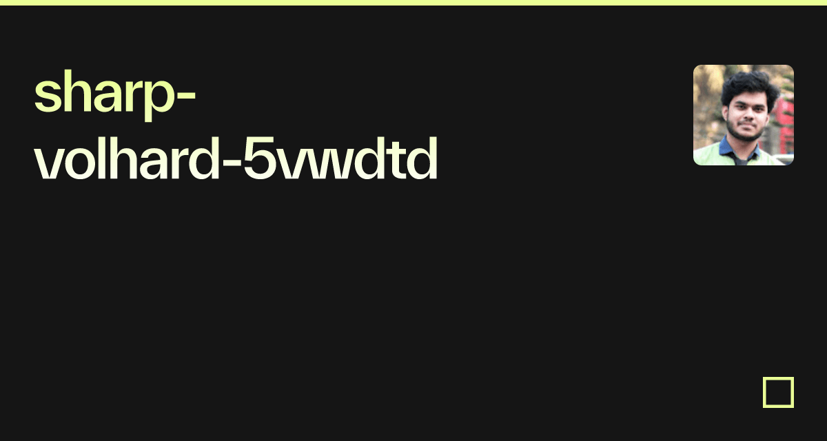 sharp-volhard-5vwdtd - Codesandbox