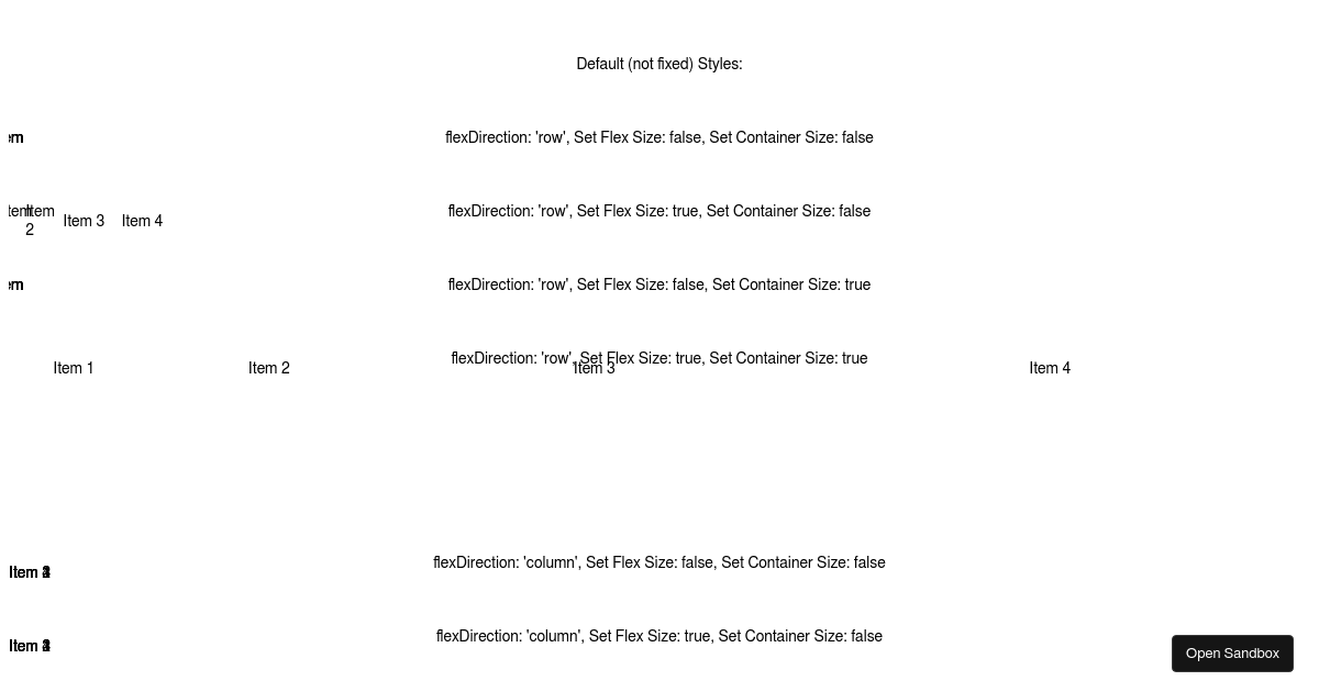 Issue: React Native for Web - Codesandbox