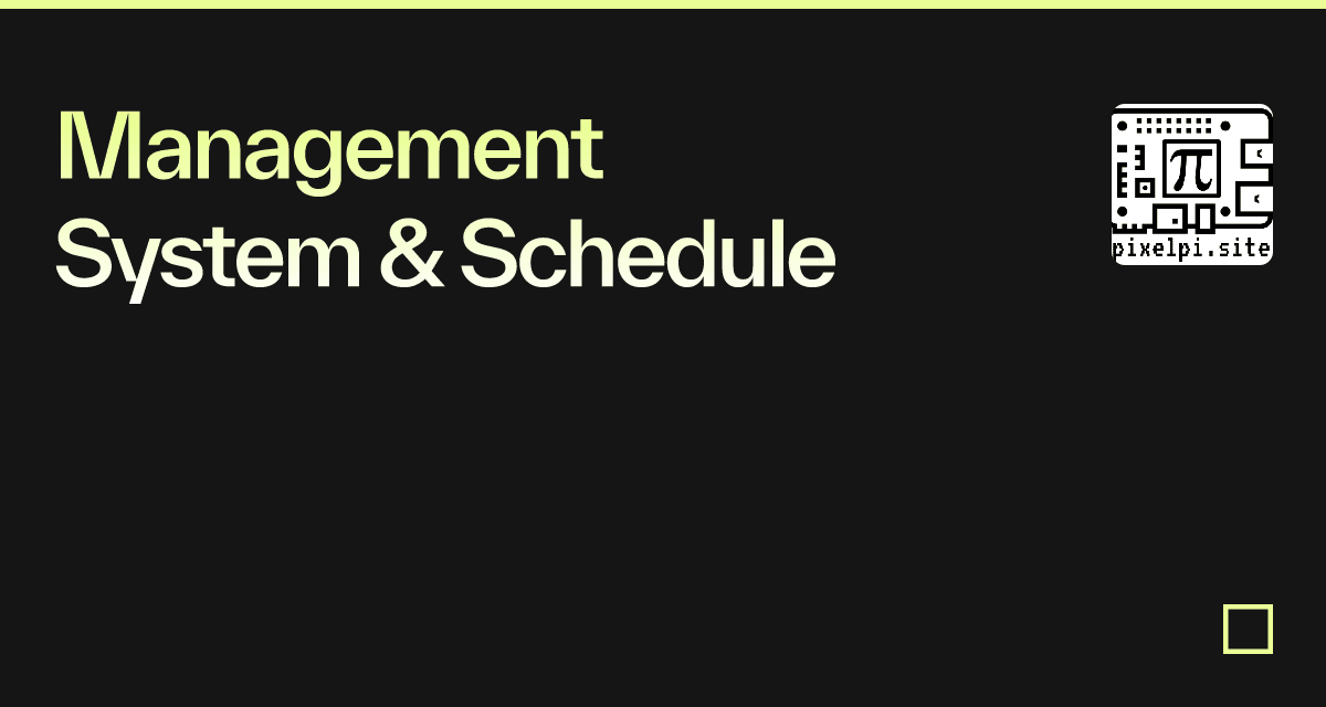 Management System & Schedule - Codesandbox