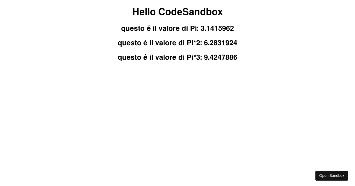 import export - Codesandbox