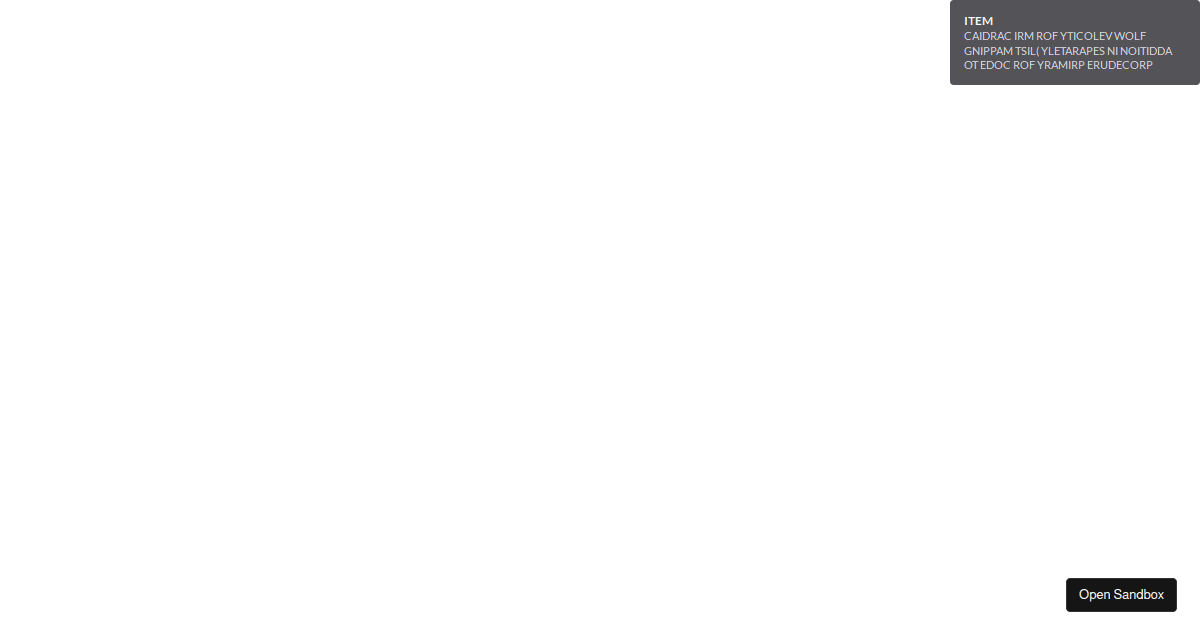 React Hover Popup - Codesandbox