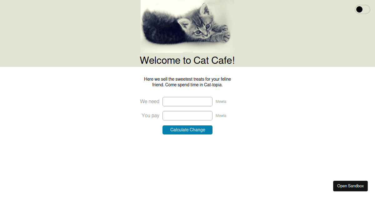 DNAx Cat Cafe homework (MN) (forked) - Codesandbox