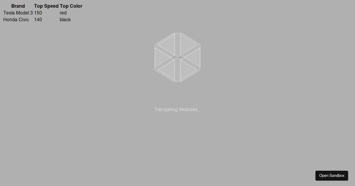 Es6 Destructuring Codesandbox