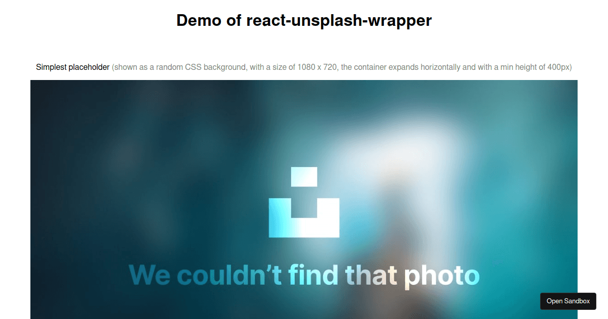 react-unsplash-wrapper - Codesandbox