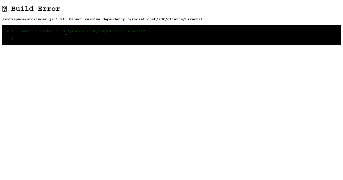 Rocket Chat SDK (forked) - Codesandbox
