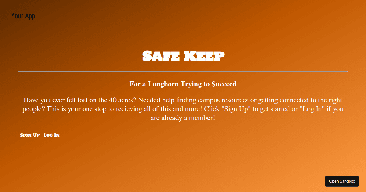 project-safe-keep - Codesandbox