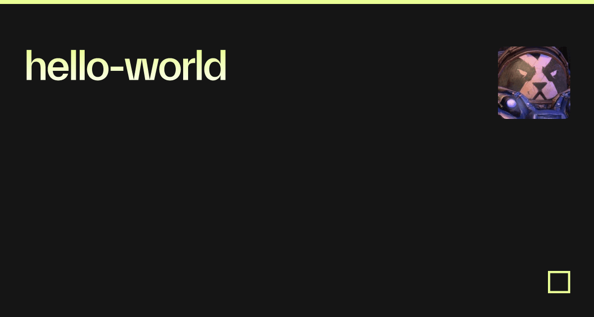 hello-world - Codesandbox