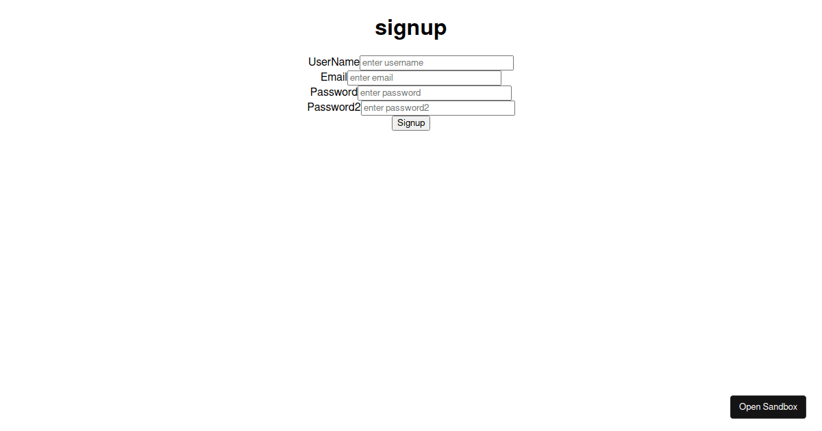 Form Validations Codesandbox 