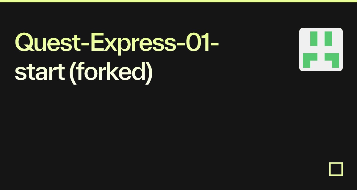 Quest-Express-01-start (forked) - Codesandbox