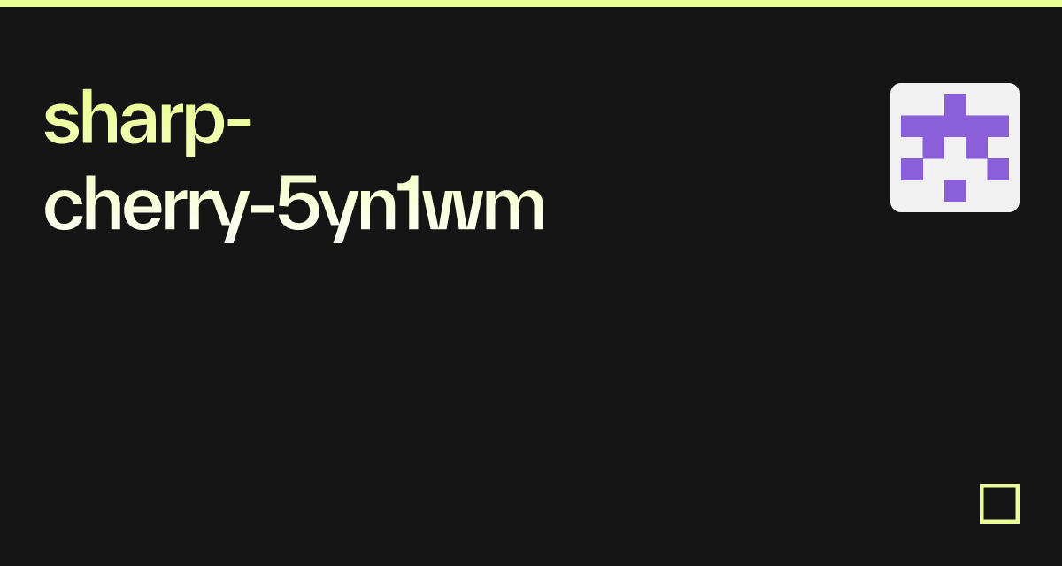 sharp-cherry-5yn1wm - Codesandbox