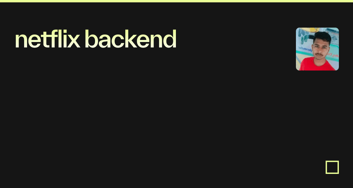 netflix backend - Codesandbox