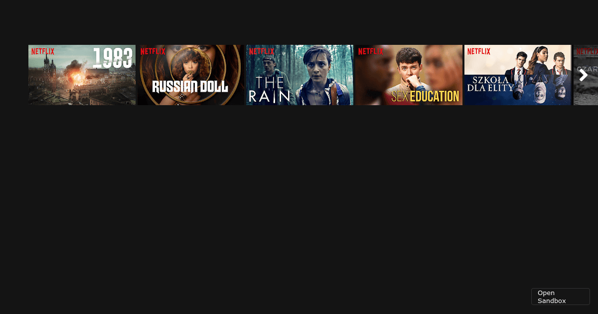 netflix-slider - Codesandbox