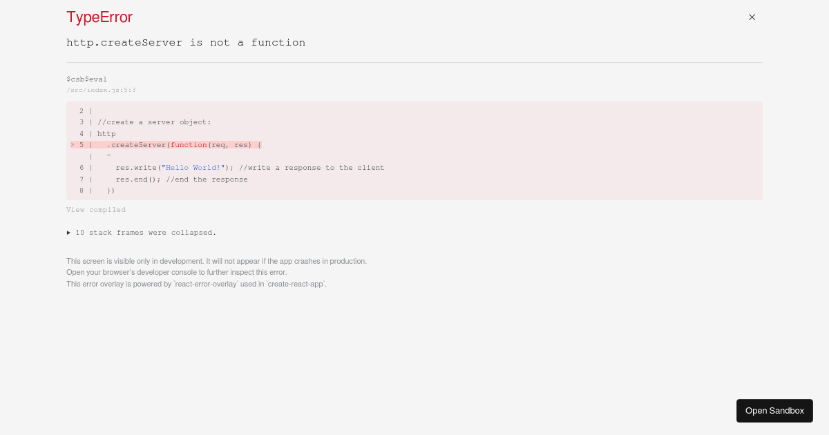 node-sandbox - Codesandbox
