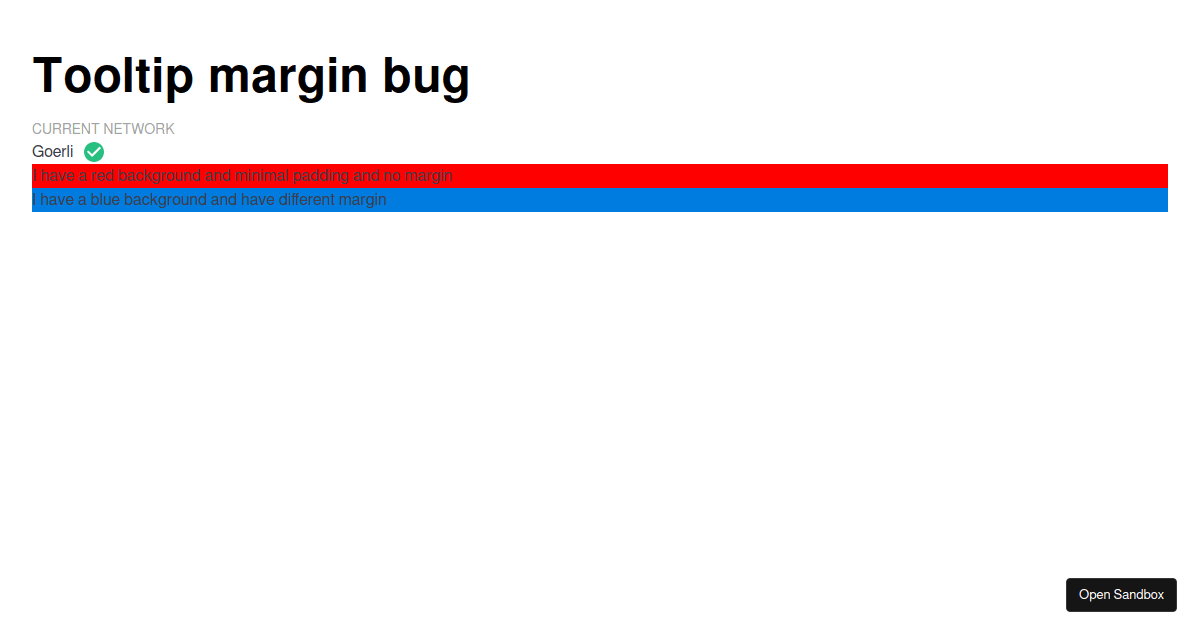 Tooltip Margin Bug - Codesandbox