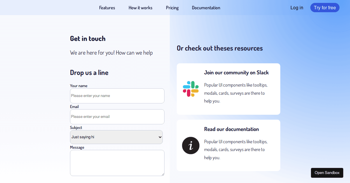 contact-us - Codesandbox