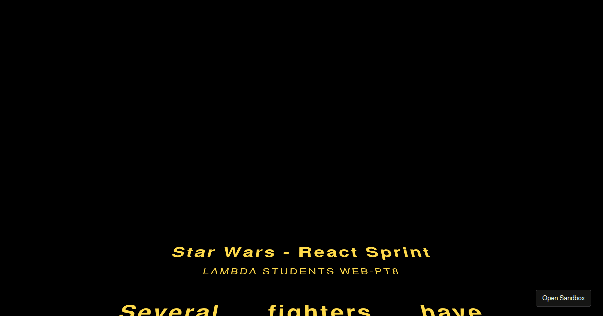 starwars - Codesandbox