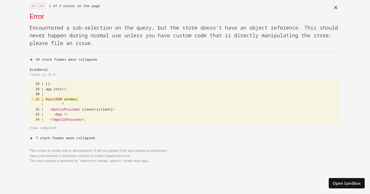 apollo-link-state issue 113 original - Codesandbox