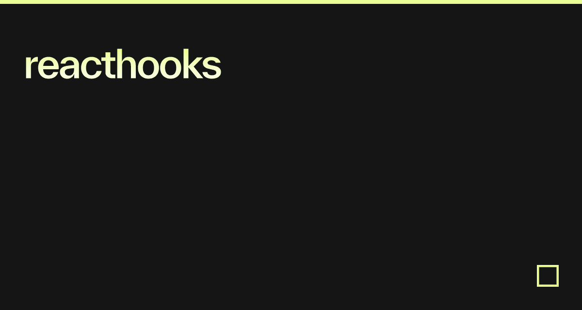 Reacthooks Codesandbox