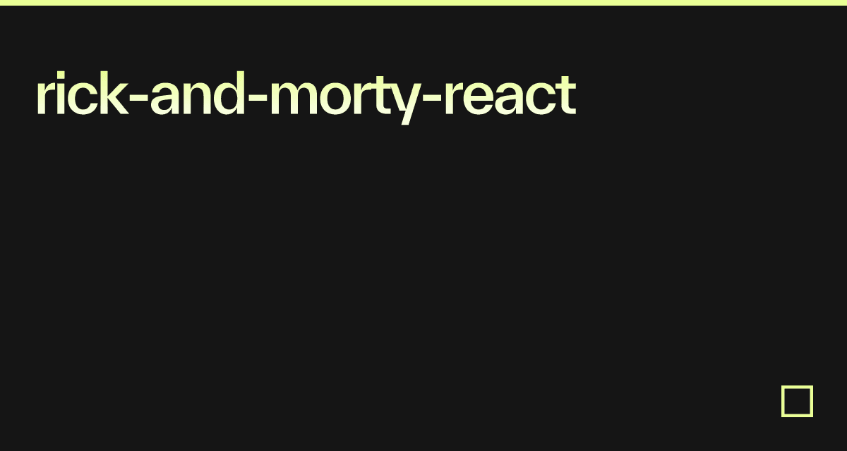 rick-and-morty-react - Codesandbox