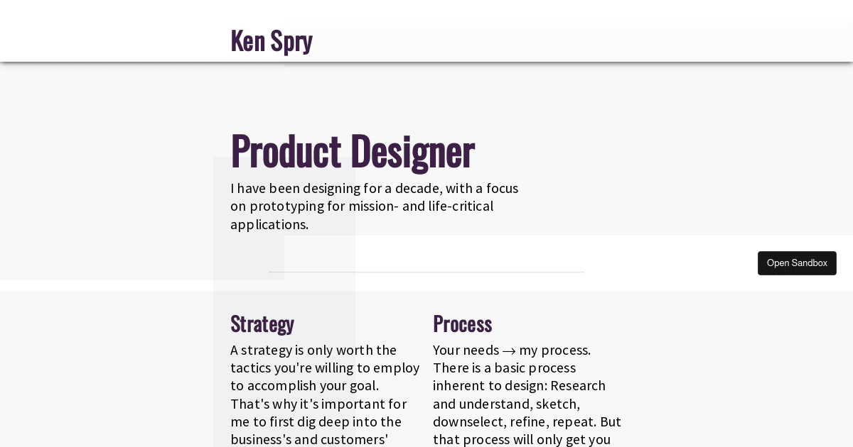 portfolio - Codesandbox