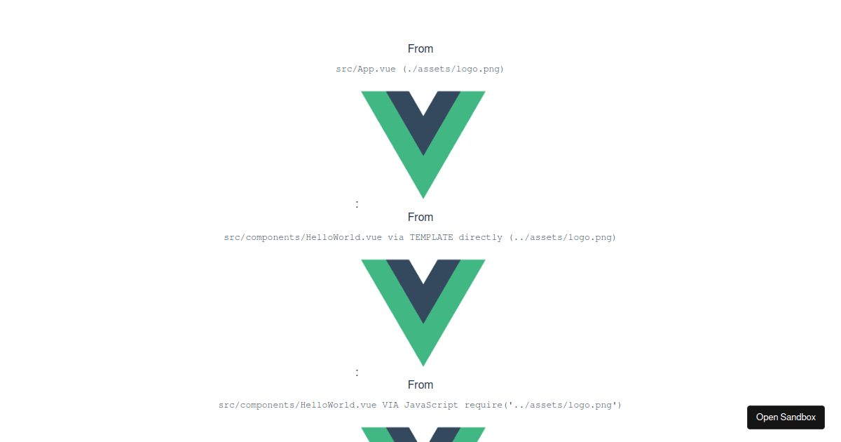 Vue assets - Codesandbox