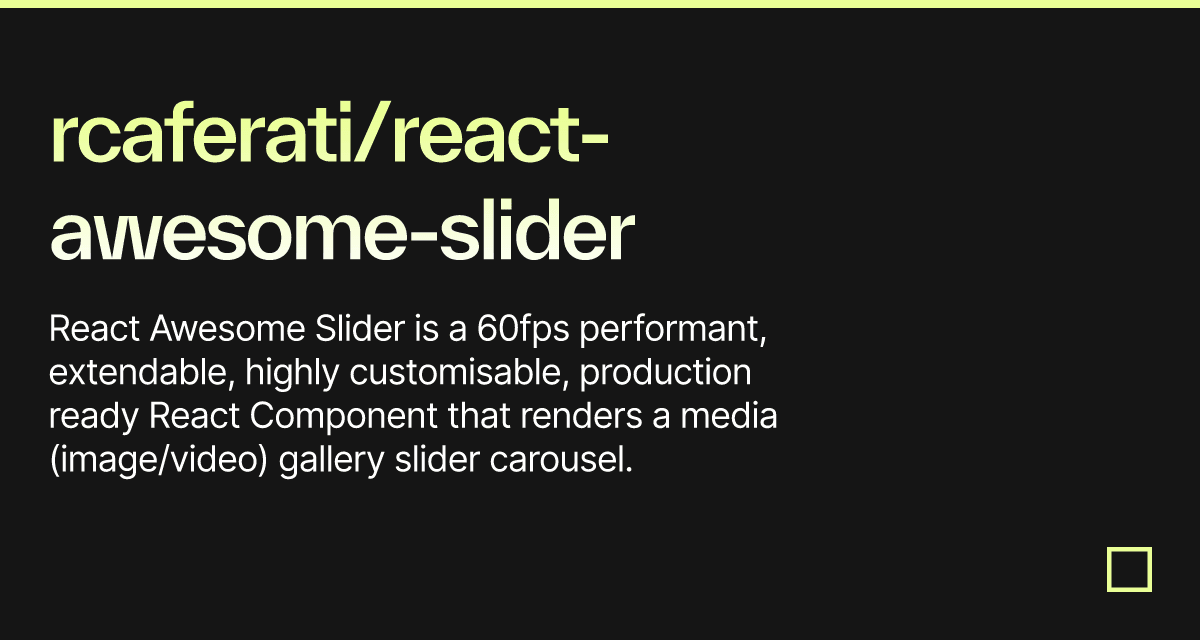rcaferati/react-awesome-slider - Codesandbox