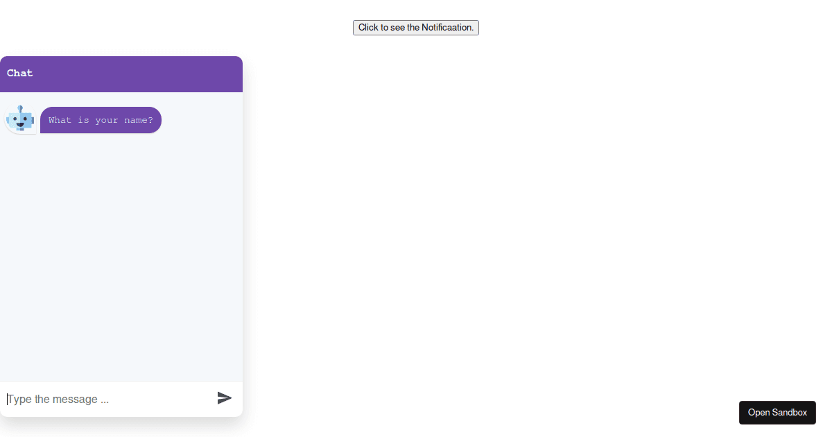 chatbot - Codesandbox