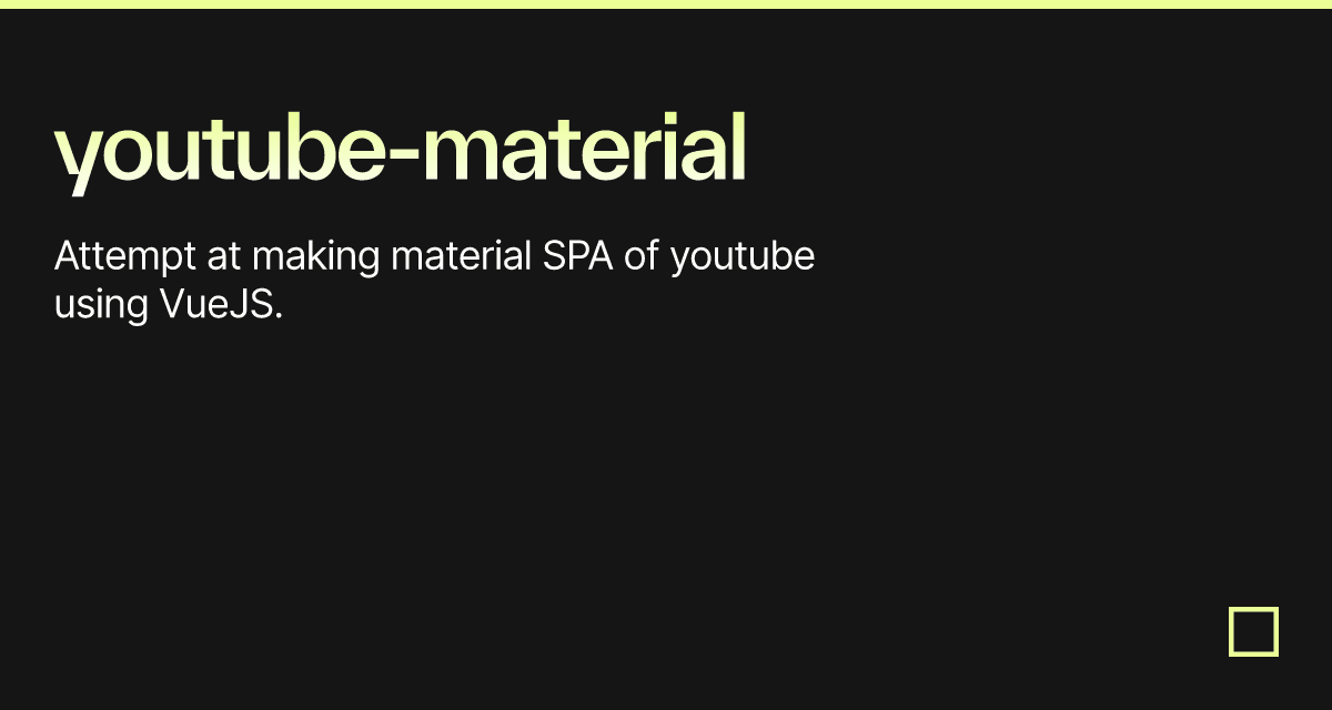 youtube-material - Codesandbox