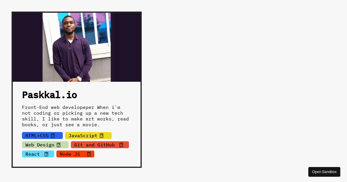 profile-card-v1 - Codesandbox