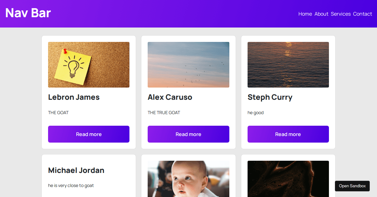 Dynamic Card With Object Value In React Codesandbox 6733