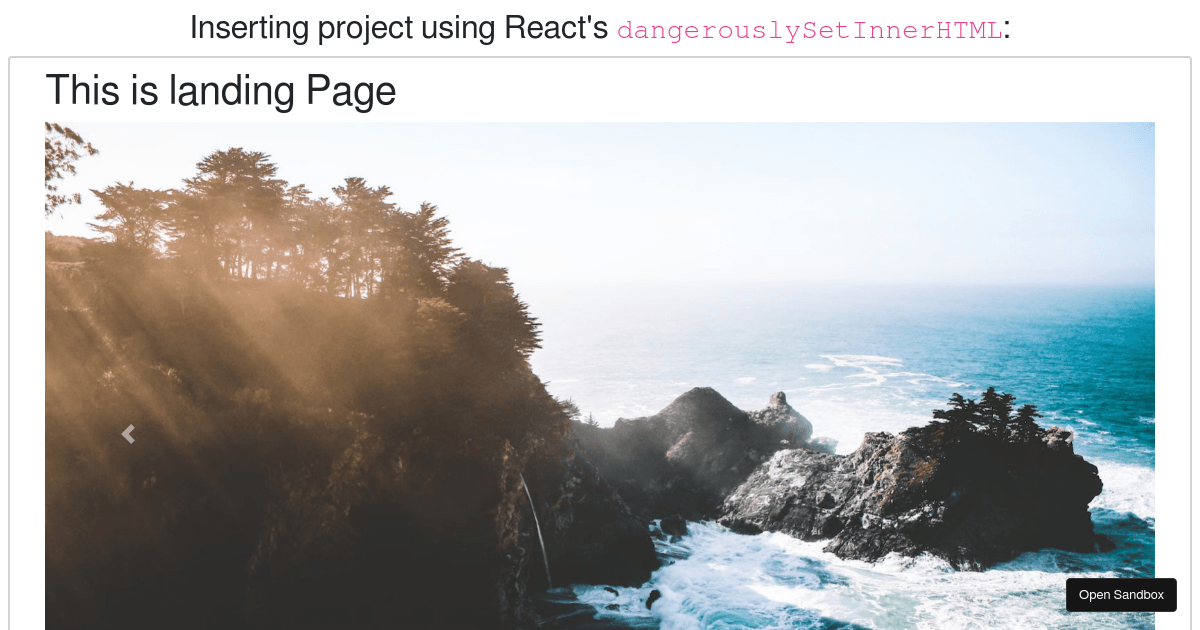 Insert entire project (with dependencies) - React - Codesandbox