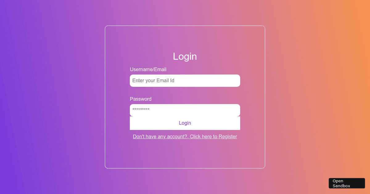 login - Codesandbox
